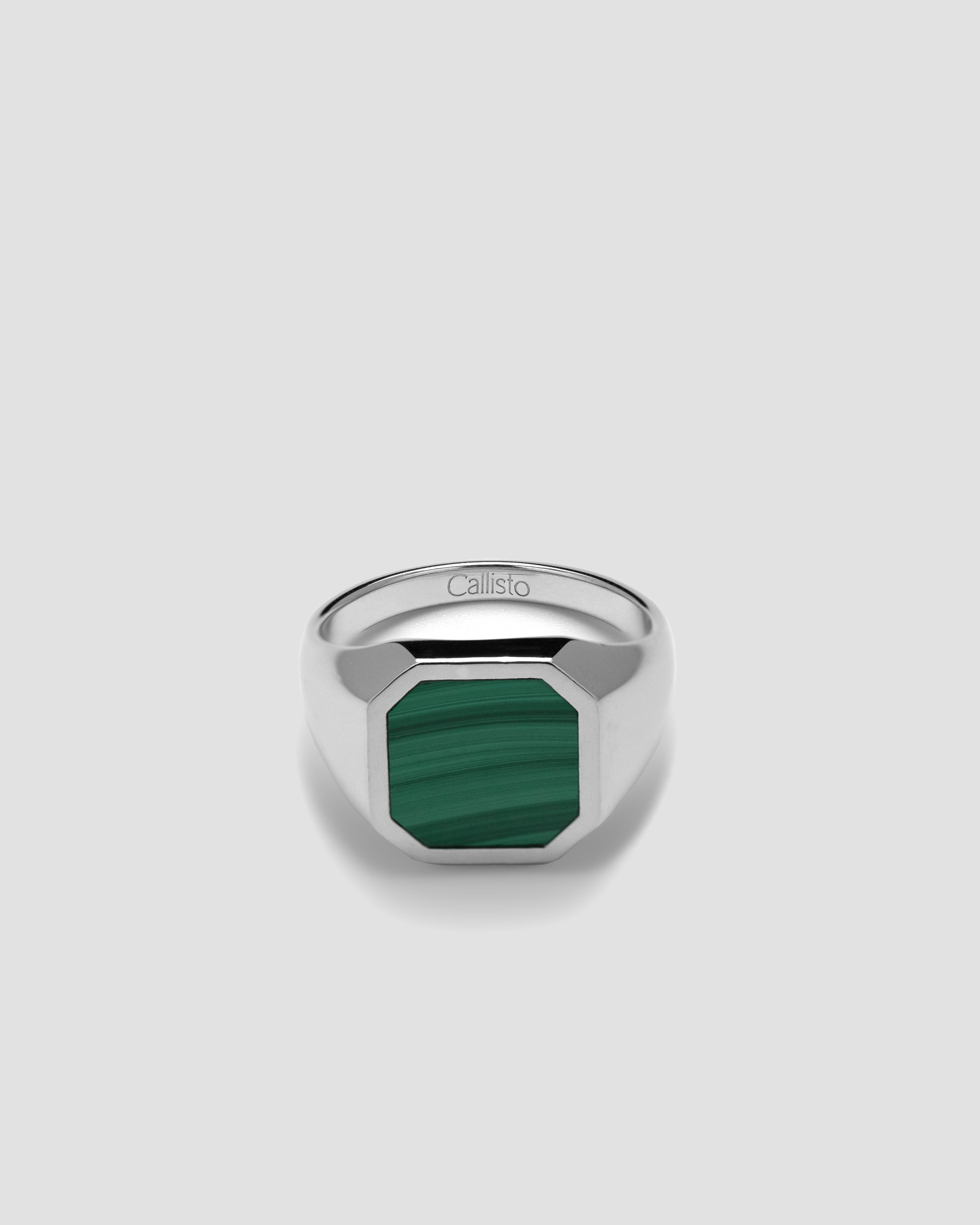 Sterling Gemstone Octagon Ring - Viridian Green – Callisto