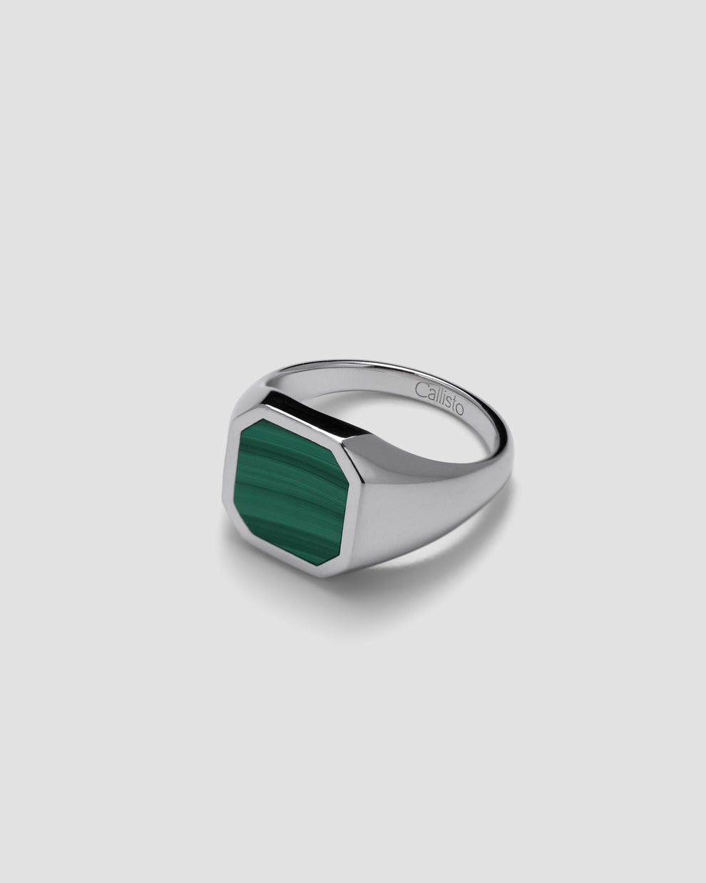 Sterling Gemstone Octagon Ring - Viridian Green – Callisto
